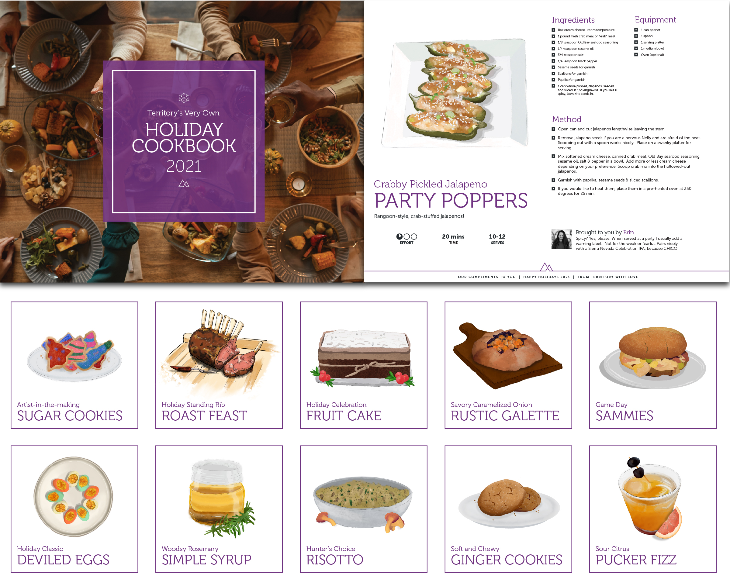 2021 holiday recipe book from Territory | Territory